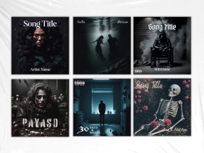 Moody, sad, dark music album cover art fast | Upwork