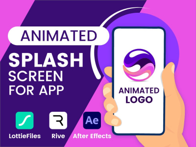Splash screen animation Lottie gif animated splash screens for Web and App | Upwork