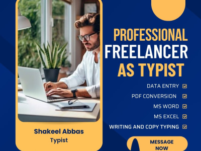 Data Entry, Typing, Copy Typing, PDF To Word and Excel, Handwriting ...