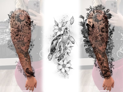 A Professional Illustrative tattoo design in graphic, realistic | Upwork