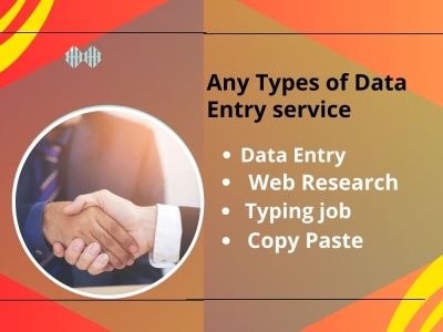 Any types of data entry, Web Research, Typing, and Copy Paste, | Upwork