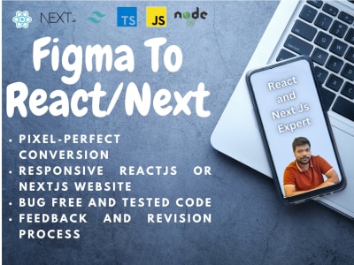 Figma to React/Nextjs Conversion with Tailwind, Javascript/Typescript | Upwork