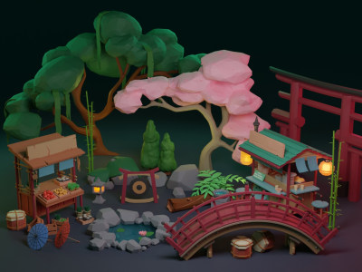 Stylized low poly 3d models, weapons, props, assets | Upwork