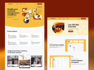 An amazing landing page with graphic design elements | Upwork