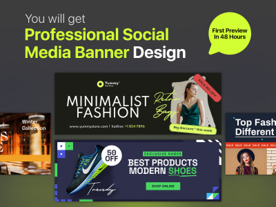 A modern and eye-catchy banner design for your website & social media ...