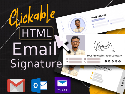 Provide clickable email signature HTML static and animated GIF | Upwork