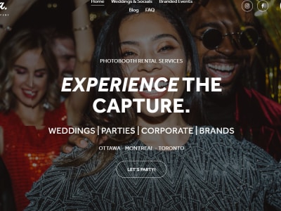 Photobooth website, photo booth rental party rental with online booking ...