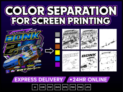 Color Separation File ready for Screen Printing | Upwork