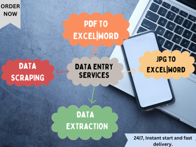 Fast data entry|scraping, converting PDF/JPG to MS Word and Excel | Upwork