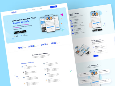 Landing page UI UX Design in Figma, Figma | Upwork