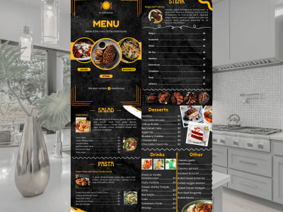 A menu book design for a restaurant | Upwork