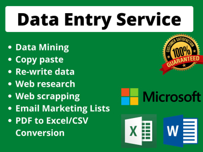Perfect data entry, web research, copy paste and web scraping | Upwork