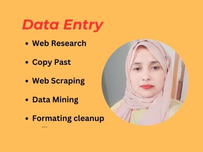 Data entry, web research, copy past, web scraping typing | Upwork