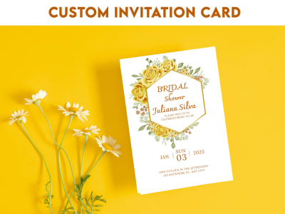 A custom wedding, birthday, event invitation card design | Upwork
