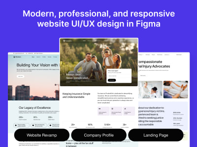 A modern, professional, and responsive website UI/UX design in Figma ...