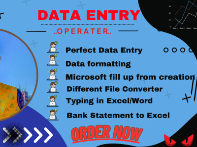 Data entry, data collection, excel CSV, PDF & any file conversion. | Upwork