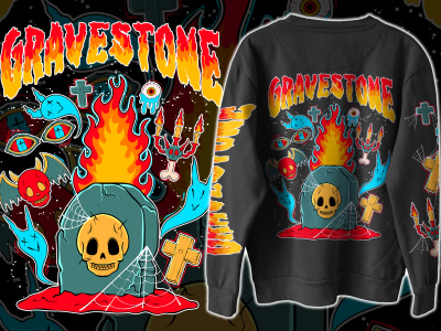 Streetwear design with cartoon grunge style for merch and clothing ...
