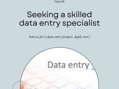 Data entry work and data analysis Microsoft office all software work ...