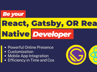 React, react native or gatsby developer | Upwork