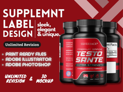 Professional Label Design and Supplement Label Design for your project ...