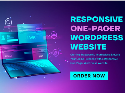A Responsive One-Pager WordPress Website | Upwork
