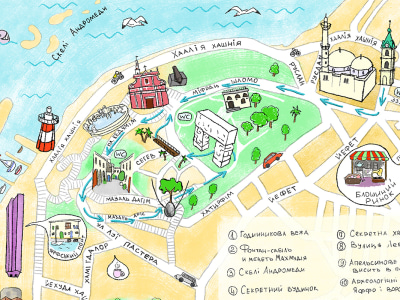An illustrated map for your event, establishment or themed map of your ...