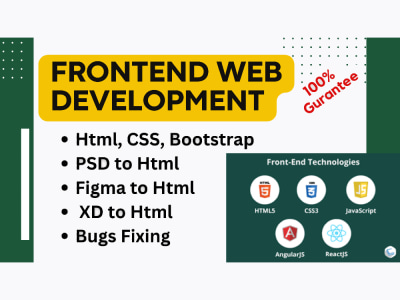 Frontend web development in HTML CSS javascript | Upwork