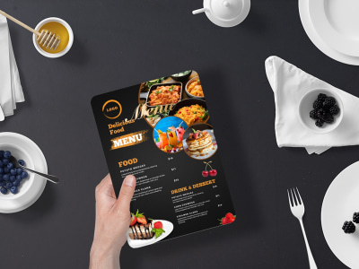 A unique menu card design for restaurant | Upwork