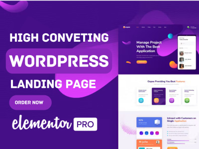 Responsive WordPress landing page by elementor pro | Upwork