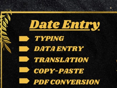 Typing/Retyping, PDF to Excel & Word, Data entry, Copy paste, Transcription | Upwork