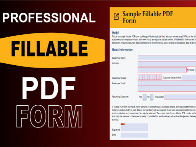 Your document to an editable, PDF fillable form | Upwork