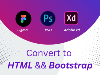 Figma/PSD/XD design converted to a responsive website using Bootstrap | Upwork