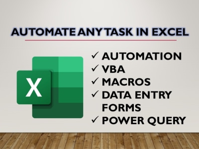 Automation, Formulas, Macros, Data Entry Forms, VBA in Microsoft Excel | Upwork