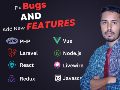 A bug-free website, fix bugs using PHP, Laravel, Vue, react, and javascript | Upwork