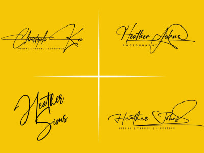 Unique signature, photography, font or text letter logo | Upwork