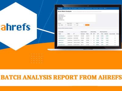 Batch Analysis Ahrefs (200 Domains with DR, organic traffic and more ...