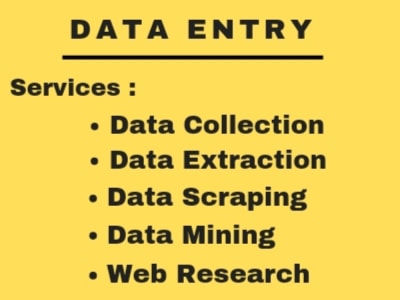 Verified Data Entry, Data Scraping, Data Collection & Web Research | Upwork