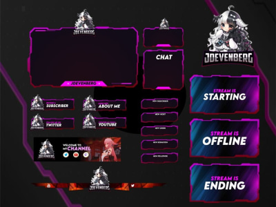 Professional Twitch Overlay| Logo| Alert| Panels| Custom Overlay For ...