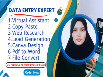 Your virtual assistant for data entry copy paste and Canva Design | Upwork