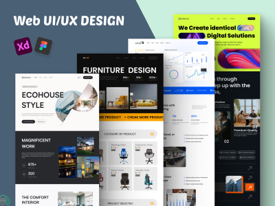A website UI UX design or web UI mockup in Figma, landing page design ...