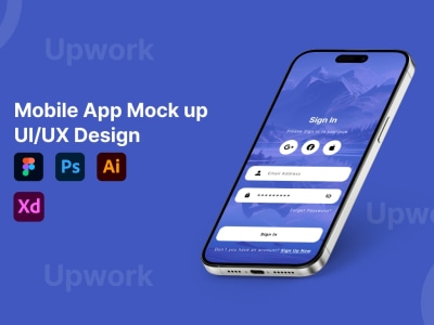 A mobile app mock up, Mobile UI design | Upwork