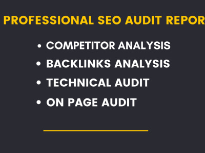 SEO audit report | Technical SEO Audit| Fix the problems | Upwork