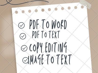 Microsoft Word Typing and Formatting, PDF to MS Word | Upwork