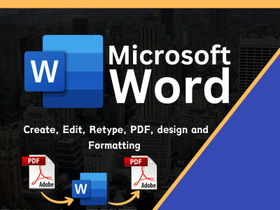 Fast data entry, manual typing, converting pdf to word, or word to pdf | Upwork