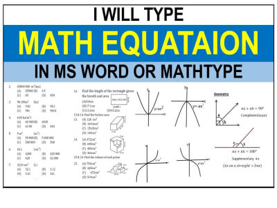 Math equations using MathType and ms word | Upwork