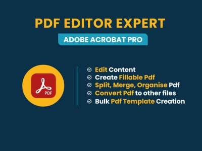 Pdf edit and fillable pdf form customization | Upwork