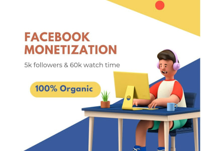Full facebook page monetization service,5k followers and 60k watch time | Upwork