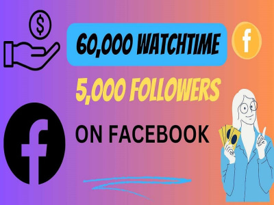 60k watch time and 5k followers for Facebook page monetization. | Upwork