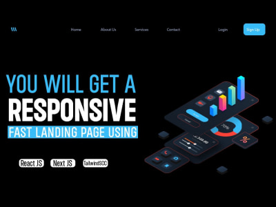 A responsive, fast landing page using React.js, Next.js and TailwindCSS ...