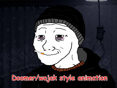 Cartoon wojak/doomer style animation | Upwork